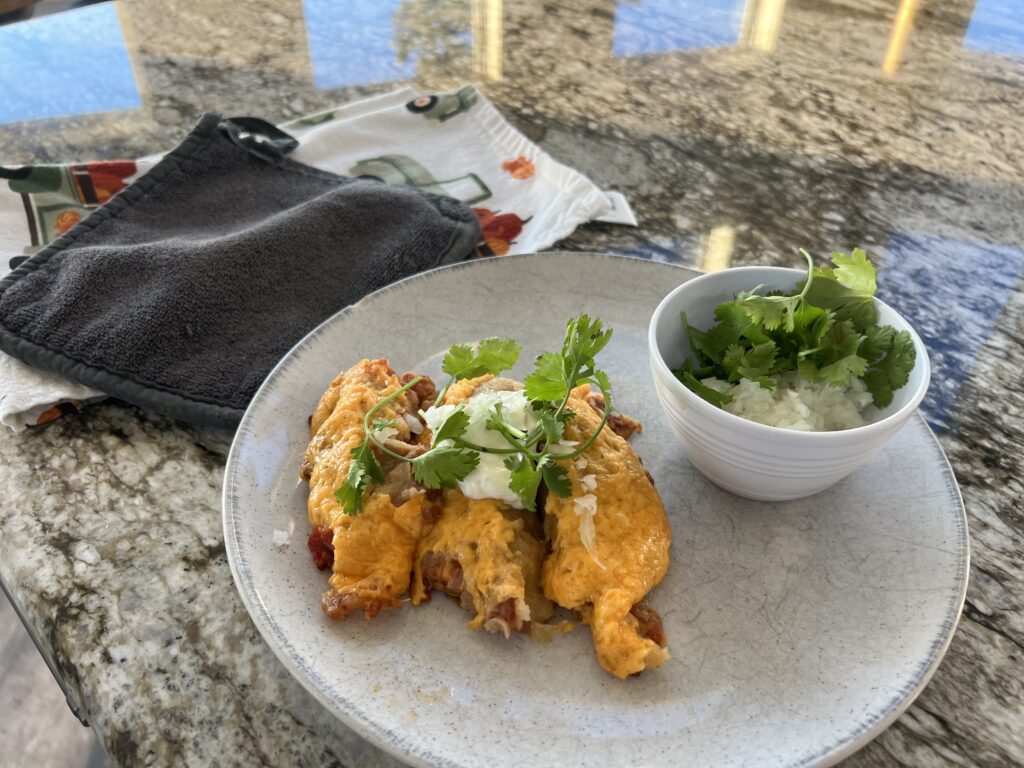 Chestnut Mole Enchiladas with Venison Chili - United Chestnuts